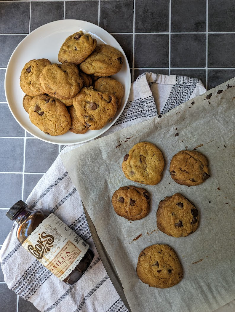 Fancy Brown Butter Chocolate Chip Cookies & Cooks Vanilla