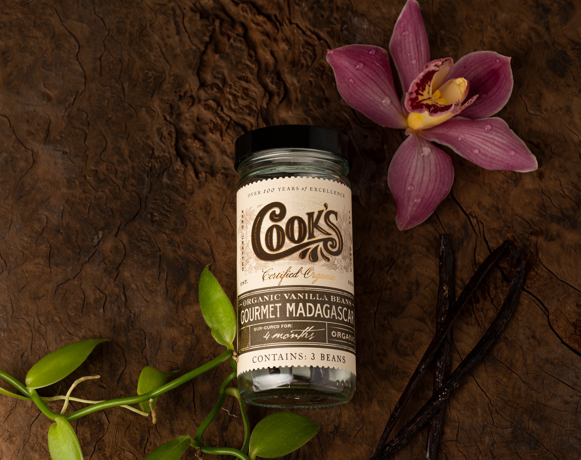 Organic Pure Madagascar Vanilla Extract | Cook Flavoring Company ...